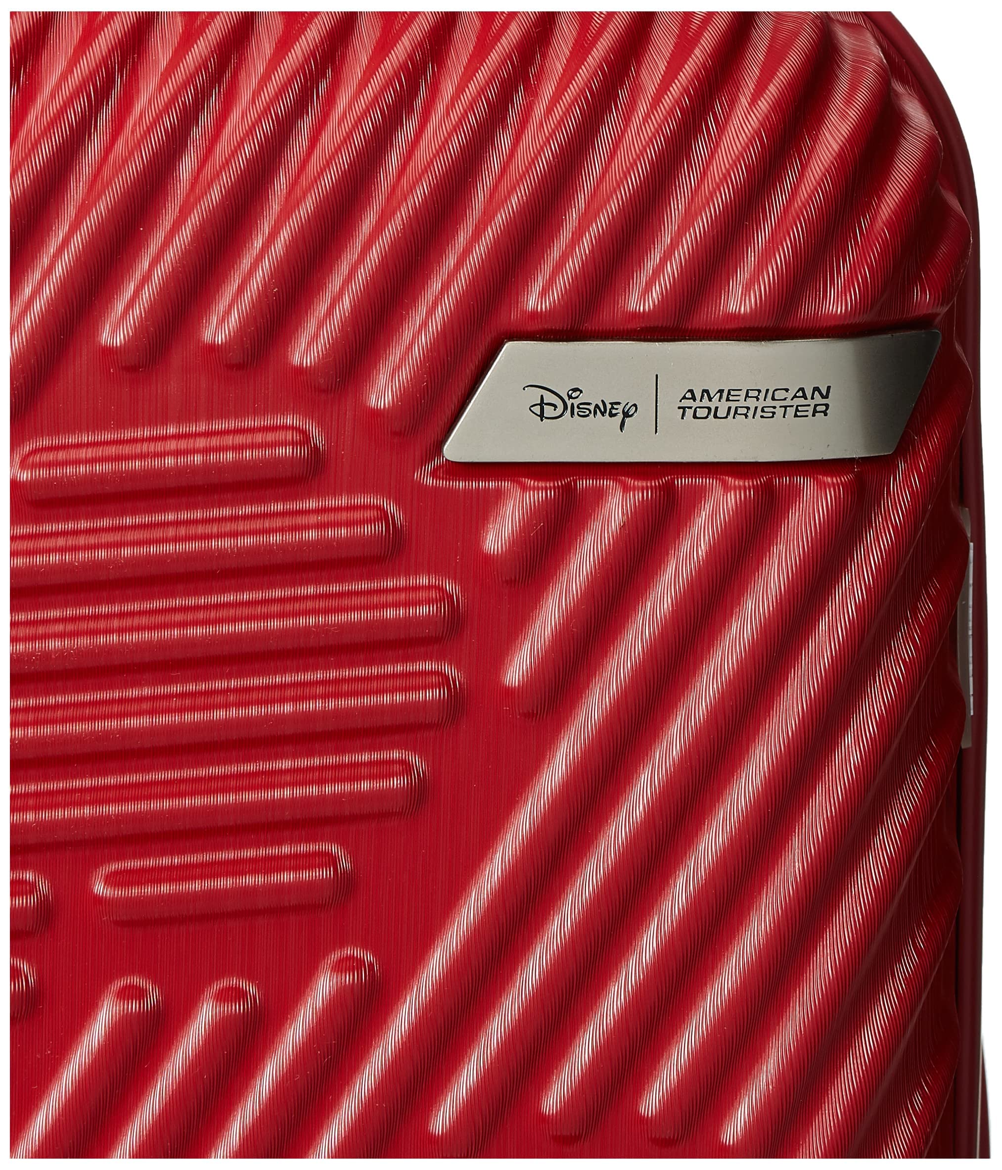 American Tourister Disney Molded Hardside Expandable Luggage with Spinner Wheels, Red, Carry-On 20-Inch
