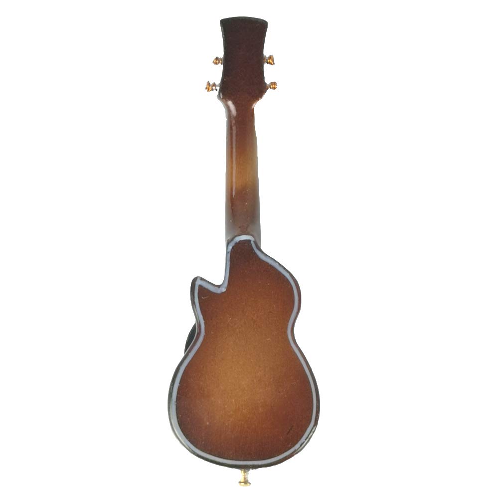 ALANO Electric Miniature Ornaments Guitar Musical Instrument Miniature Guitar Home Decoration Gift (7cm)
