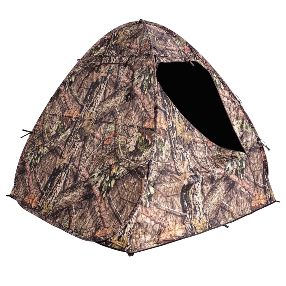 Ameristep Gunner Lightweight Durable 58" x 56" x 57" Compact Size 1-Person Capacity Portable Hunting Ground Blind - Mossy Oak Break-Up Country