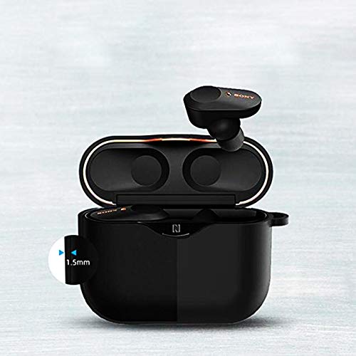 Ankersaila Case Compatible with Sony WF-1000XM3,Shock Drop Proof Soft Silicone Protections Case Cover (Black)