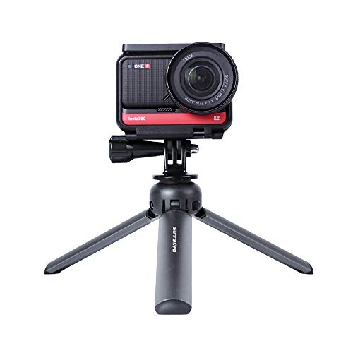 Aluminum Alloy Mini Tripod Cell Phone Tripod Handheld Desktop Tripod for Pocket 2/ONE X2/OM 4/ Osmo Mobile Series/Osmo Action/Osmo Pocket/Insta 360 / Fimi Palm (Silver)