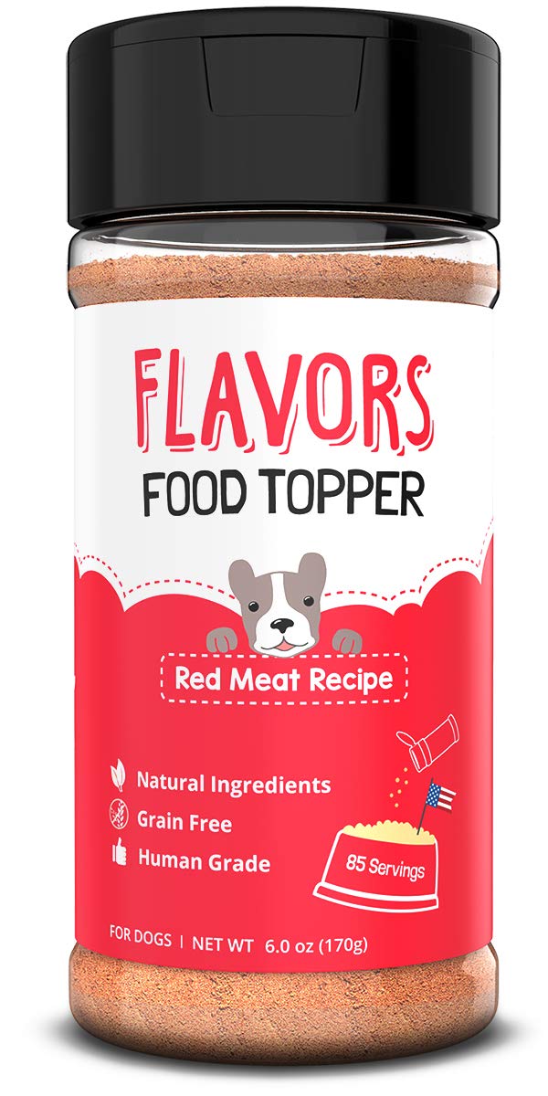 BEAUMONT BASICS Flavors Food Topper for Dogs - Red Meat Recipe with Beef Bone Broth - Natural, Grain Free - Kibble Seasoning & Hydrating Treat Mix for Picky Dog/Puppy, 6.0oz