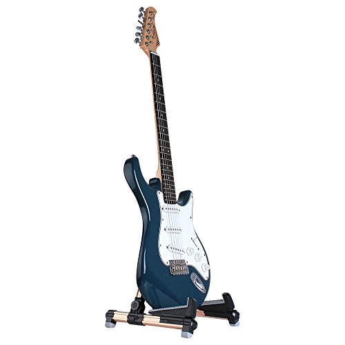 Alumium Ally A Frame Universal Folding Acoustic Guitar Stand, Suitable for Electric Guitars, Bass Guitars (Gold)