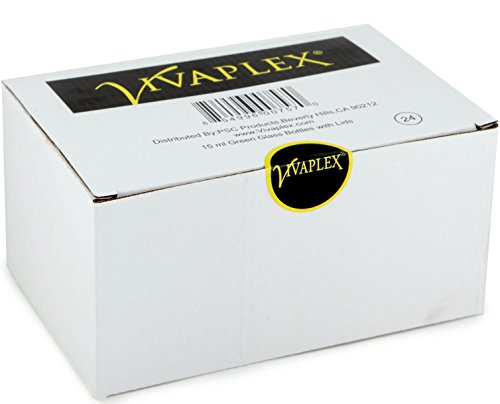 Vivaplex, 24, Green, 15 ml Glass Bottles, with Lids