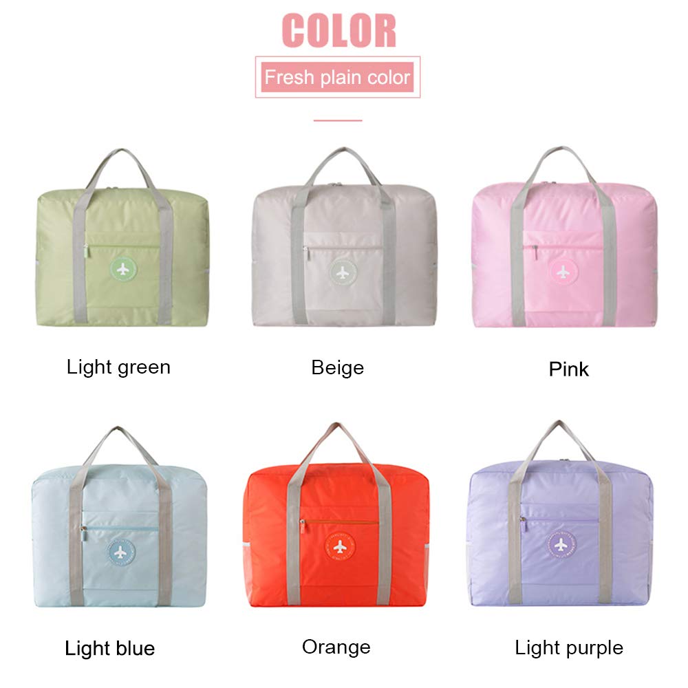AINAAN Travel Foldable Bag & Portable Duffel for Women, Men& Kids - Waterproof Lightweight Carry On Luggage (Pink)
