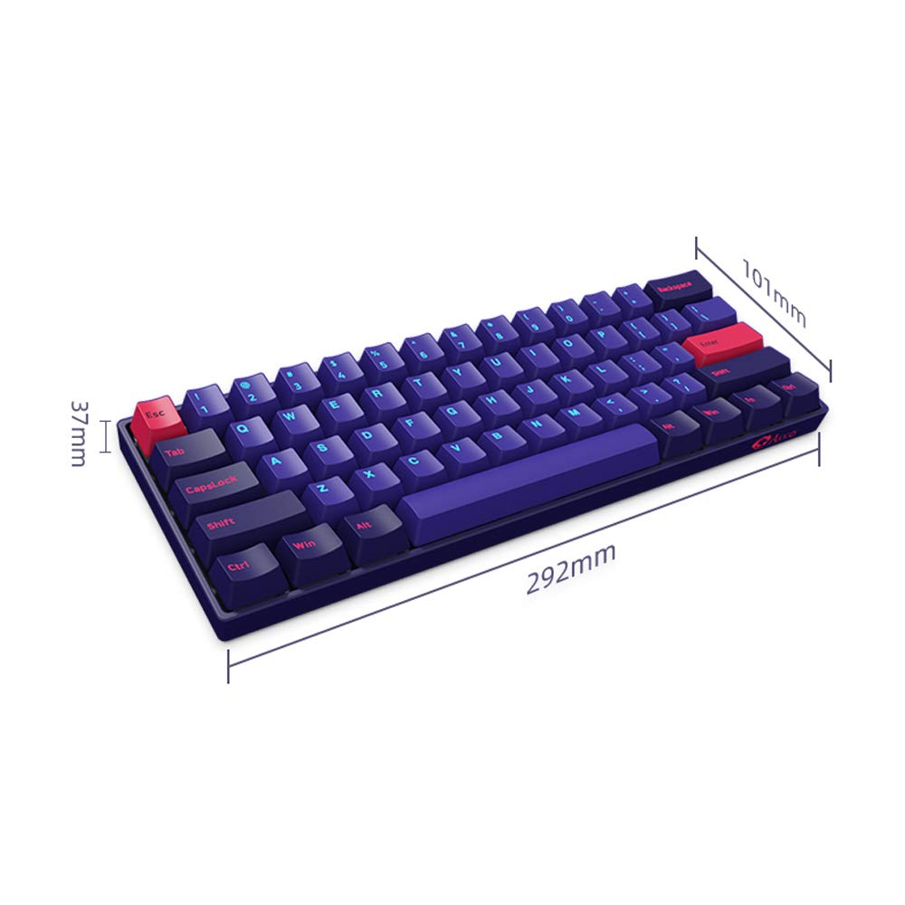 EPOMAKER ACR98 Mini 78-Key Wired Hotswap Mechanical Gaming Keyboard with Acrylic Case & RGB Backlight, Double-Shot PBT Keycaps, NKRO Programmable for Gamers/Mac/Win (Gateron Yellow Switch)