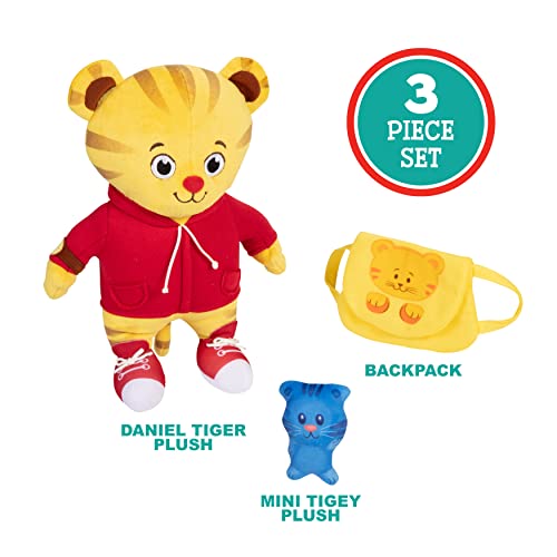 Daniel Tiger's Neighborhood Plush Daniel Tiger Back to School Feature Plush with Tigey and Backpack featuring Music, Sounds, and Phrases!