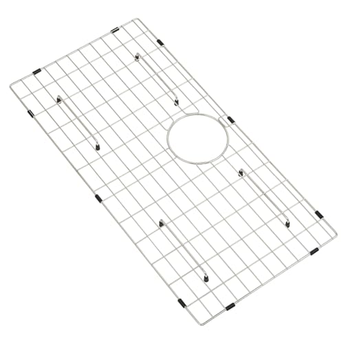 VEVOR Sink Protector Grid, 27.5"x13.5" Stainless Steel Sink, Rear Drain Sink Grates with R10 Corner Radius, Large Sink Bottom Grids, Universal Bowl Rack Sink Accessories For Kitchen Sink, Silver