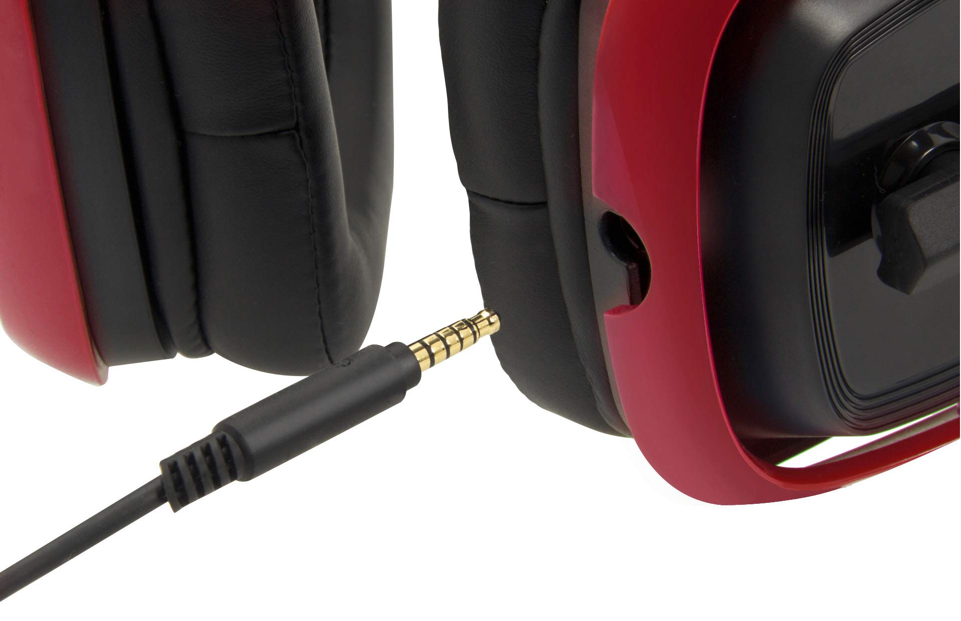 Amazon Basics Pro Gaming On Ear Wired Headset, Red
