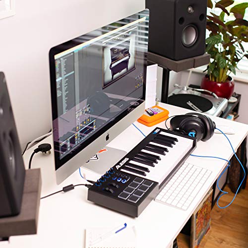Alesis V25 - 25-Key USB MIDI Keyboard Controller with Backlit Pads, 4 Assignable Knobs and Buttons, Professional Software Suite Included