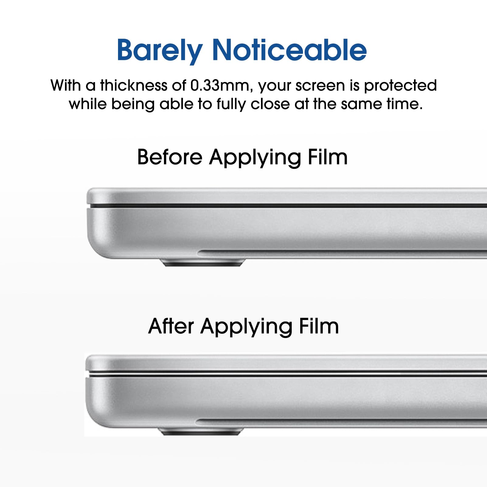 amFilm Designed for MacBook Air 15-Inch (M3 Chip/M2 Chip, 2023-2024 Released) Tempered Glass Screen Protector [Zero Bubbles][9H Hardness][ Anti-Scratch][ Anti-Fingerprint], 1 Pack