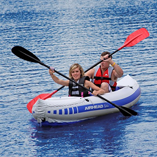 AIRHEAD Kayak Paddle, Deluxe 2 sect, 84", Curved Blade
