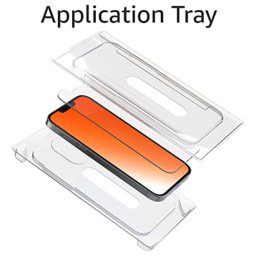 Amazon Basics Smartphone Tempered Glass Screen Protector for iPhone 13 Pro Max, 2-Pack, 7" L x 3.62" W