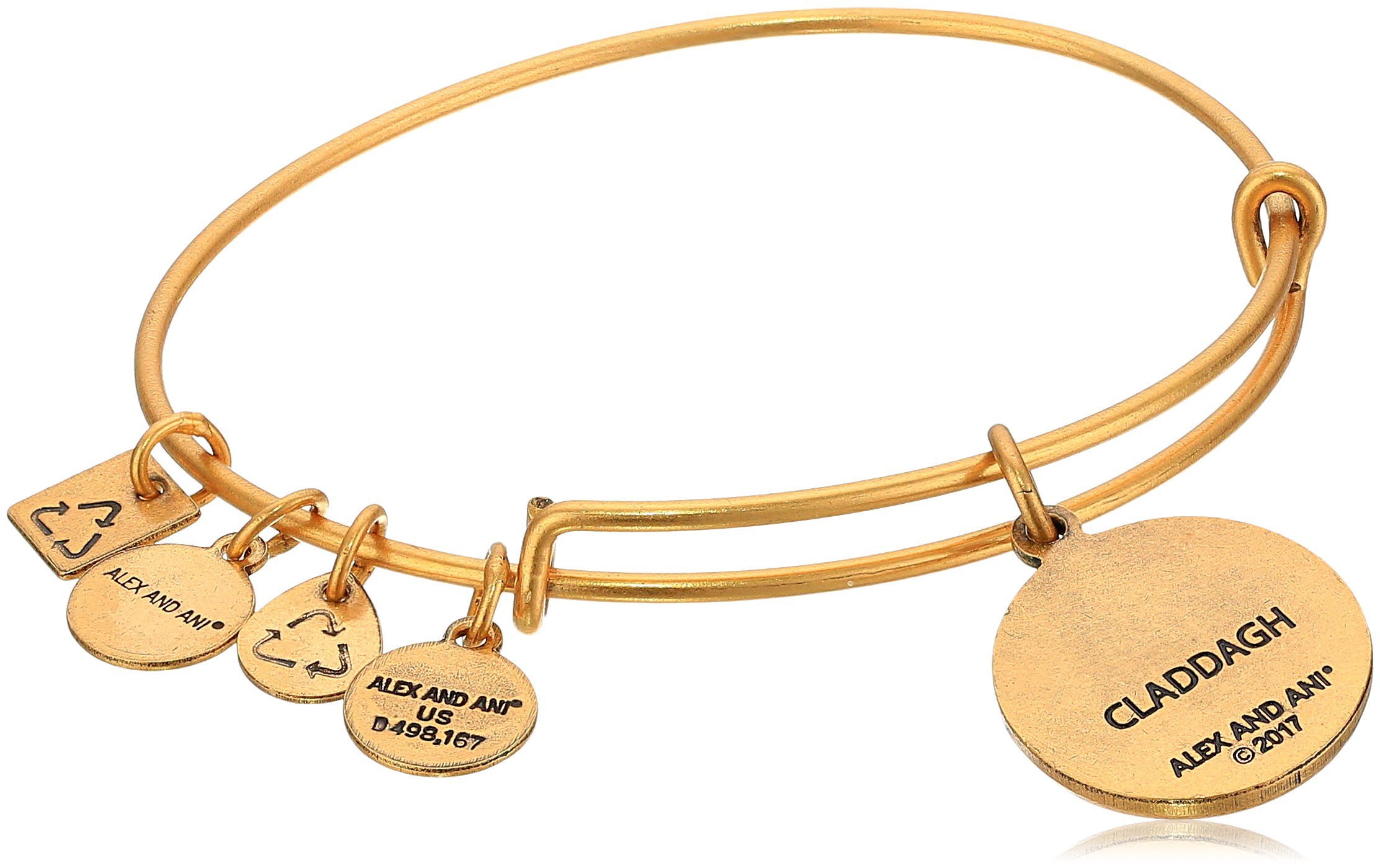 Alex and Ani Claddagh Rafaelian Gold Bangle Bracelet