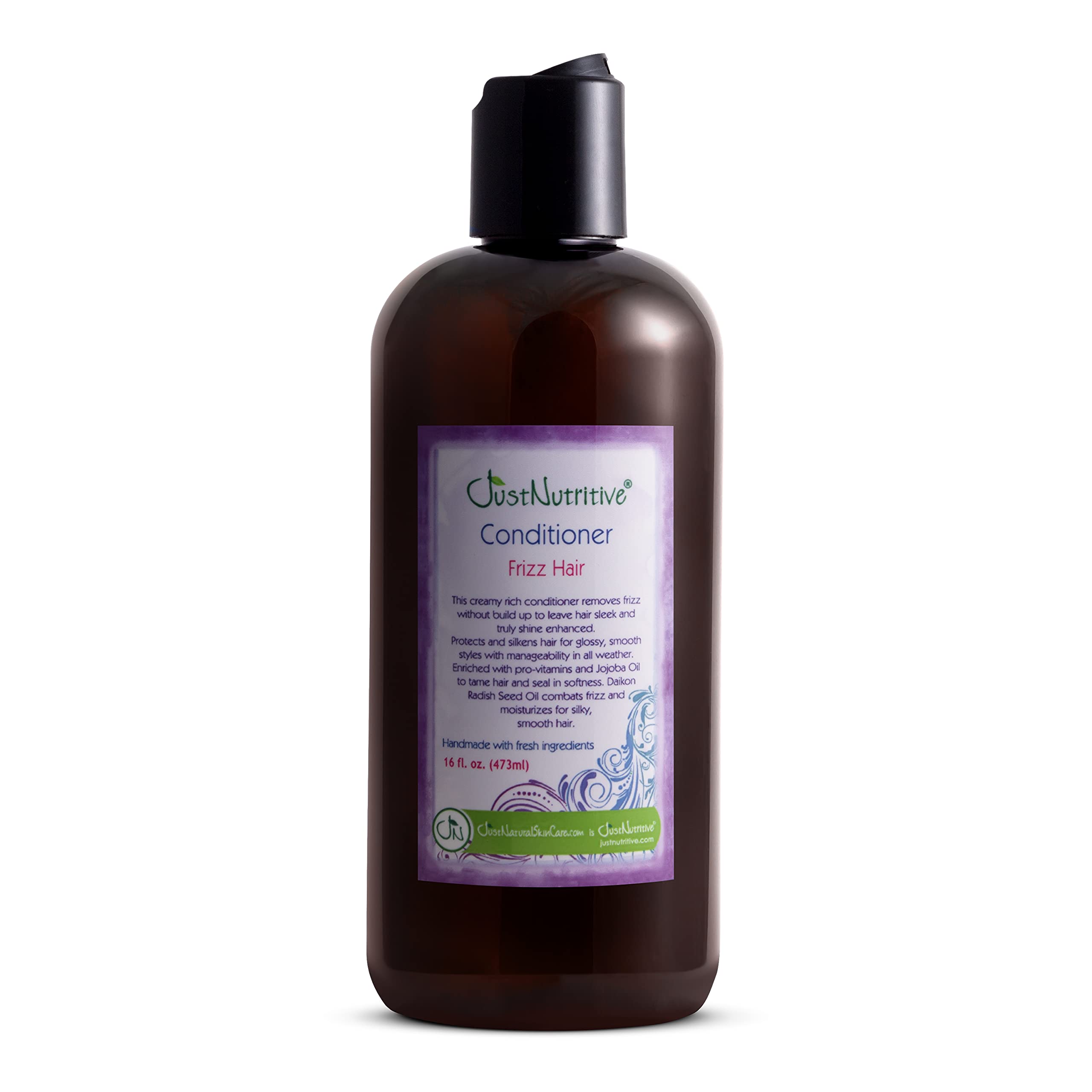 Just Nutritive Frizz Hair Conditioner | Anti-Frizz Hair Treatment | Hydrating Conditioner for Dry, Damaged Hair | Organic Hair Conditioner for Men and Woman 16 Fl Oz