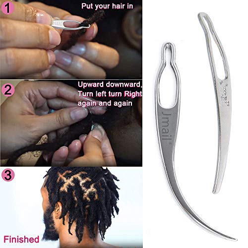AlyBoto 6Pcs Dreadlock Accessories Dreadlock Crochet Hook Hair Locking Tool Crochet Needles for Hair Dreadlock Crochet Kit Bamboo Handle Crochet Set (6 Pieces/Pack)