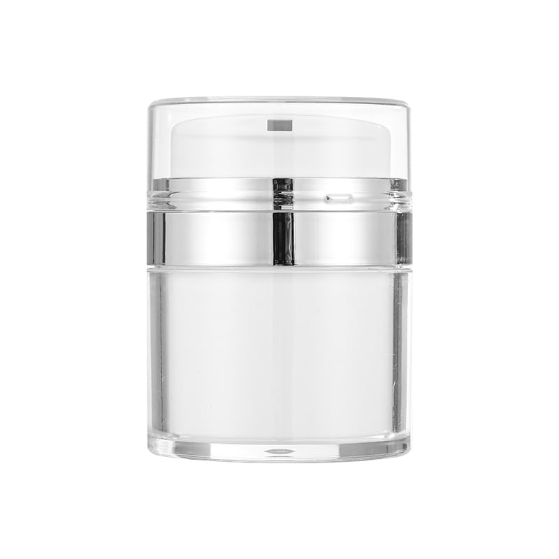 Airless Pump Jars Travel Bottles Lotion Dispenser Moisturizer Pump Dispenser Airless Pump Bottles Drunk Elephant Container Pump Moisturizer Container (3PCS (1.7 OZ /1.0 OZ/0.5OZ))