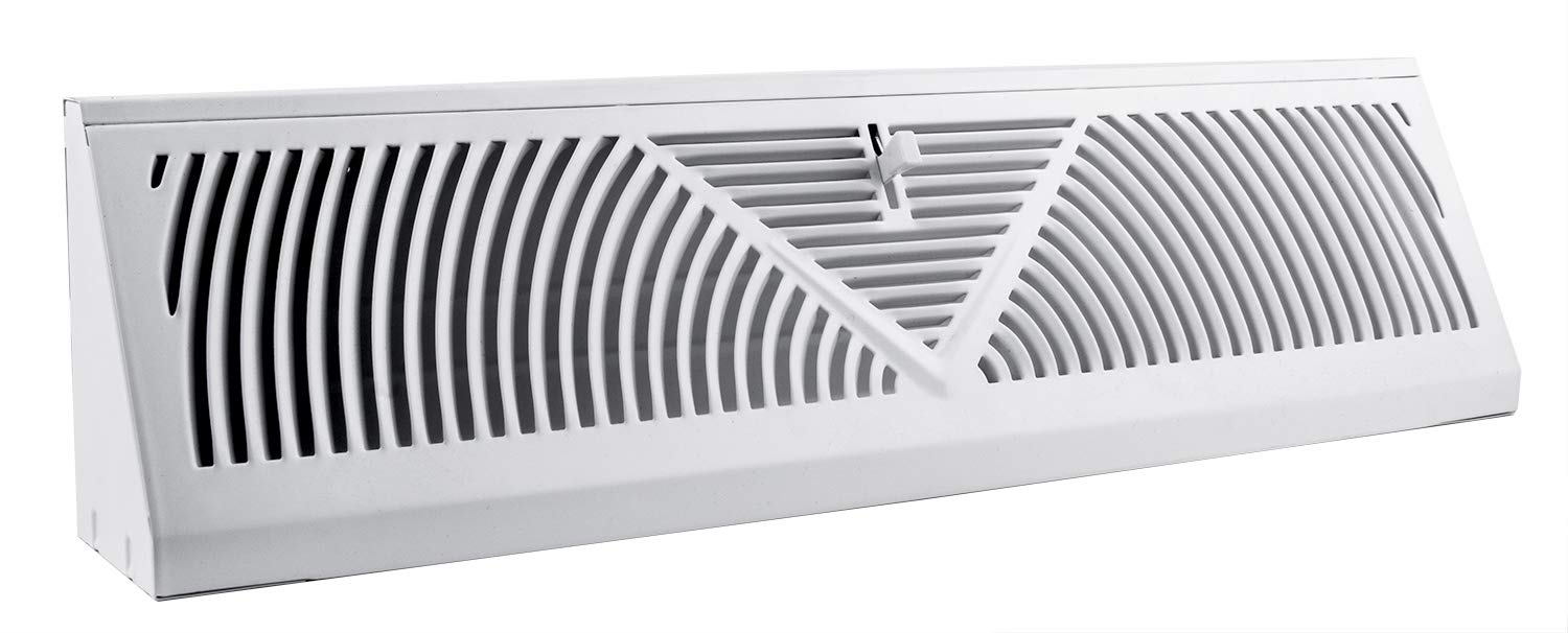 Accord ABBBWH18 Baseboard Register with Sunburst Design, 18-Inch(Duct Opening Measurement), White