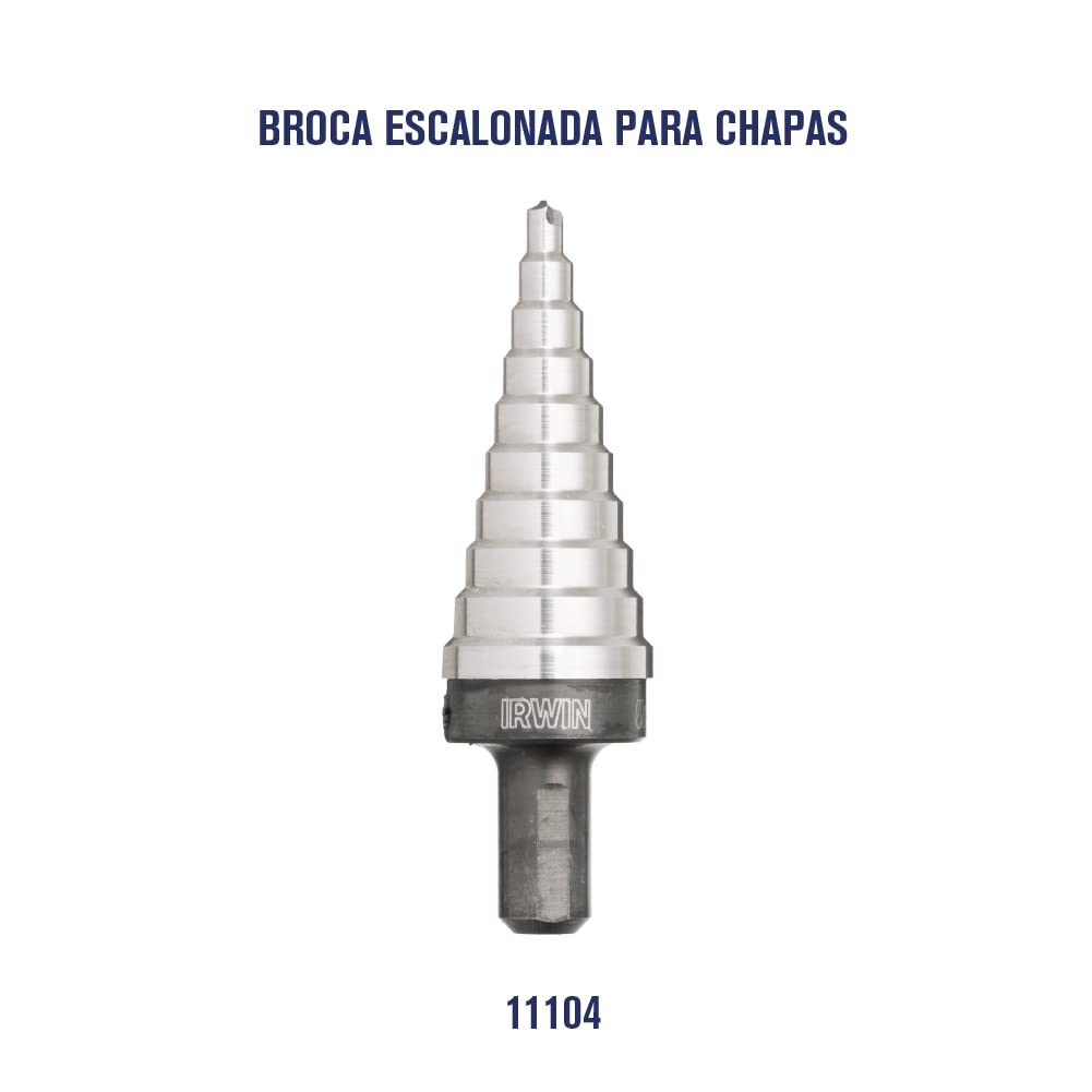 Irwin Tools Irwin 11104 Unibit4M 4-Millimeter to 22-Millimeter by 3/8-Inch Shank Step Drill Bit