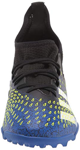 adidas Turf Predator Freak .3 Soccer Shoe (boys) Black/White/Solar Yellow 5.5 Big Kid
