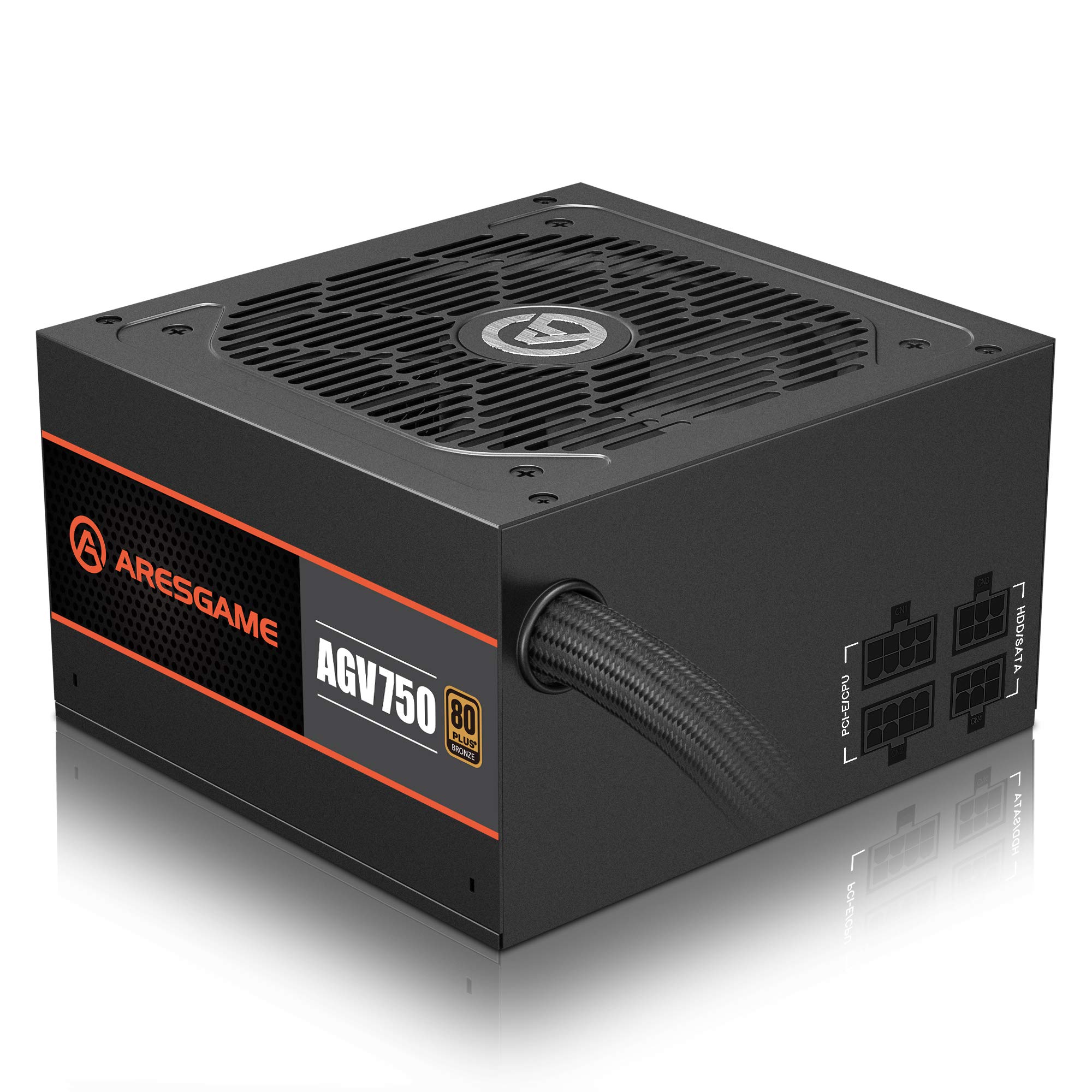 ARESGAME 750W Power Supply Semi Modular 80+ Bronze PSU