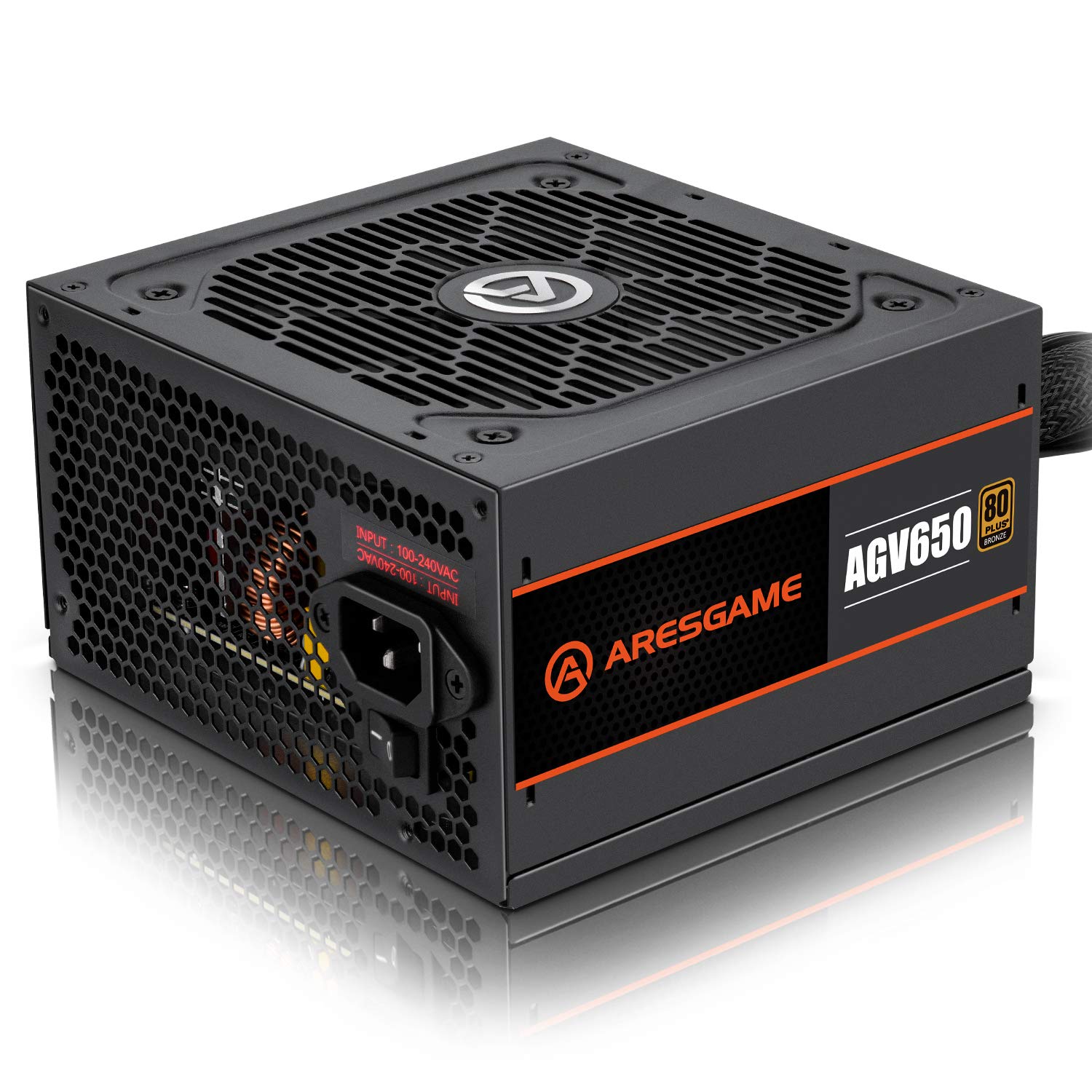 ARESGAME Power Supply 650W 80+ Bronze Certified PSU (AGV650)