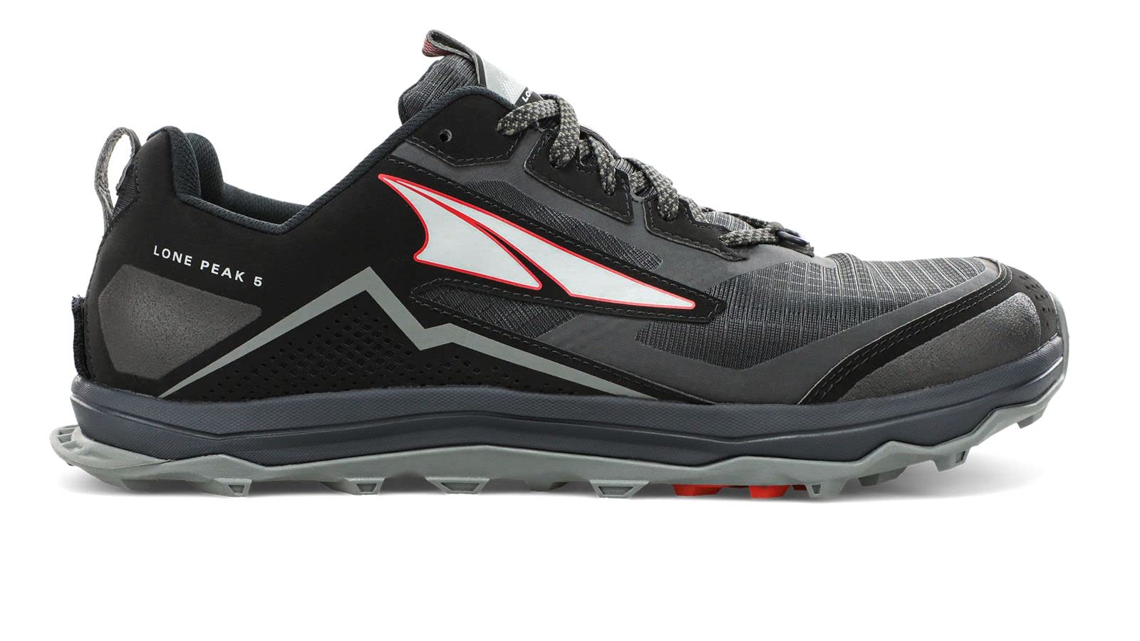 ALTRA Men's Lone Peak 5 Trail Running Shoe, Dark Slate/Red, 12