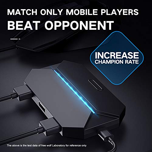 Fauge Gaming Converter Keyboard Mouse Battle Dock Support USB HUB Splitter Throne for IOS Android Gaming