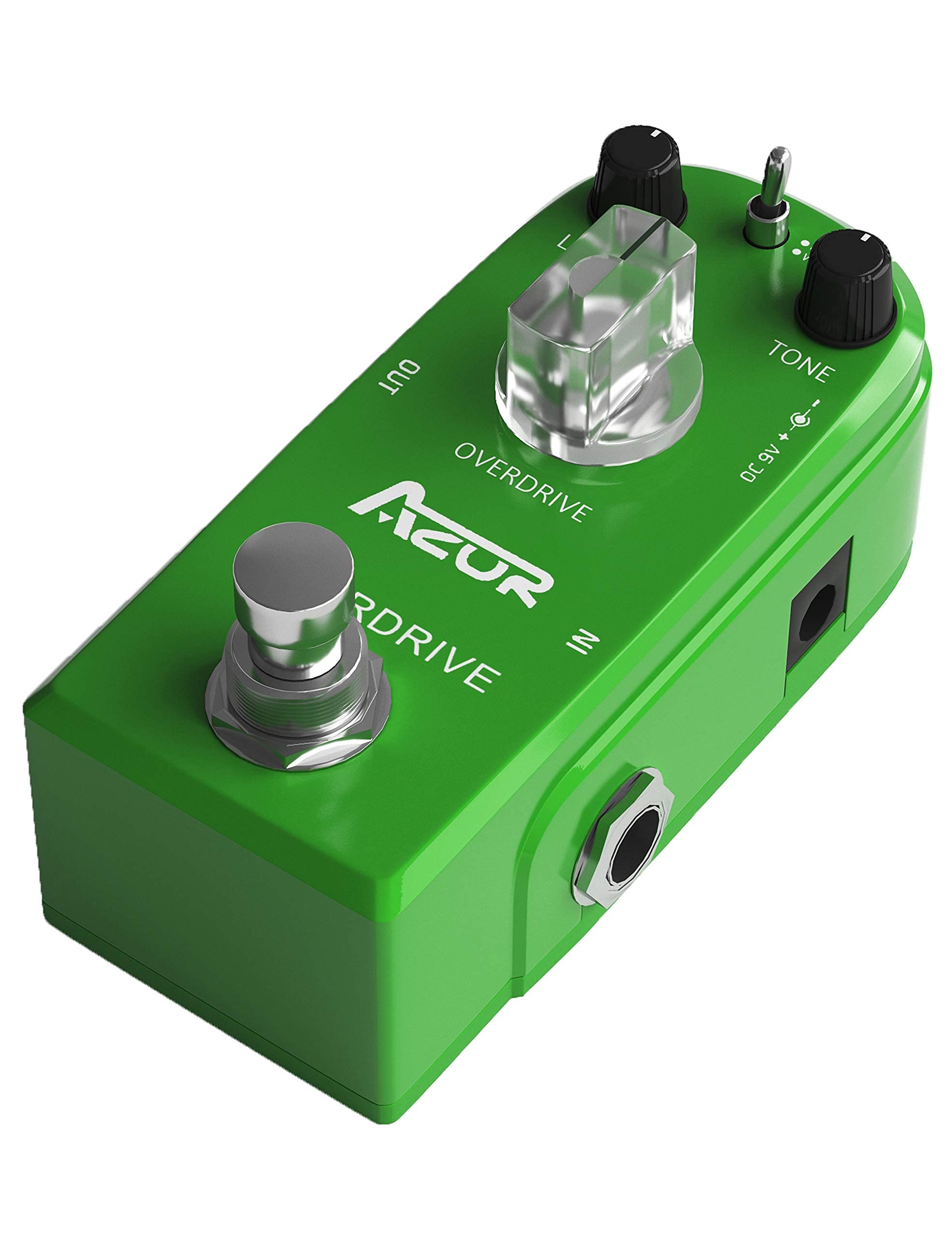 AZOR Mini Pedal Drive Classical Overdrive Guitar Effect Pedal with Power Adapter True Bypass Hot/Warm Modes AP-315
