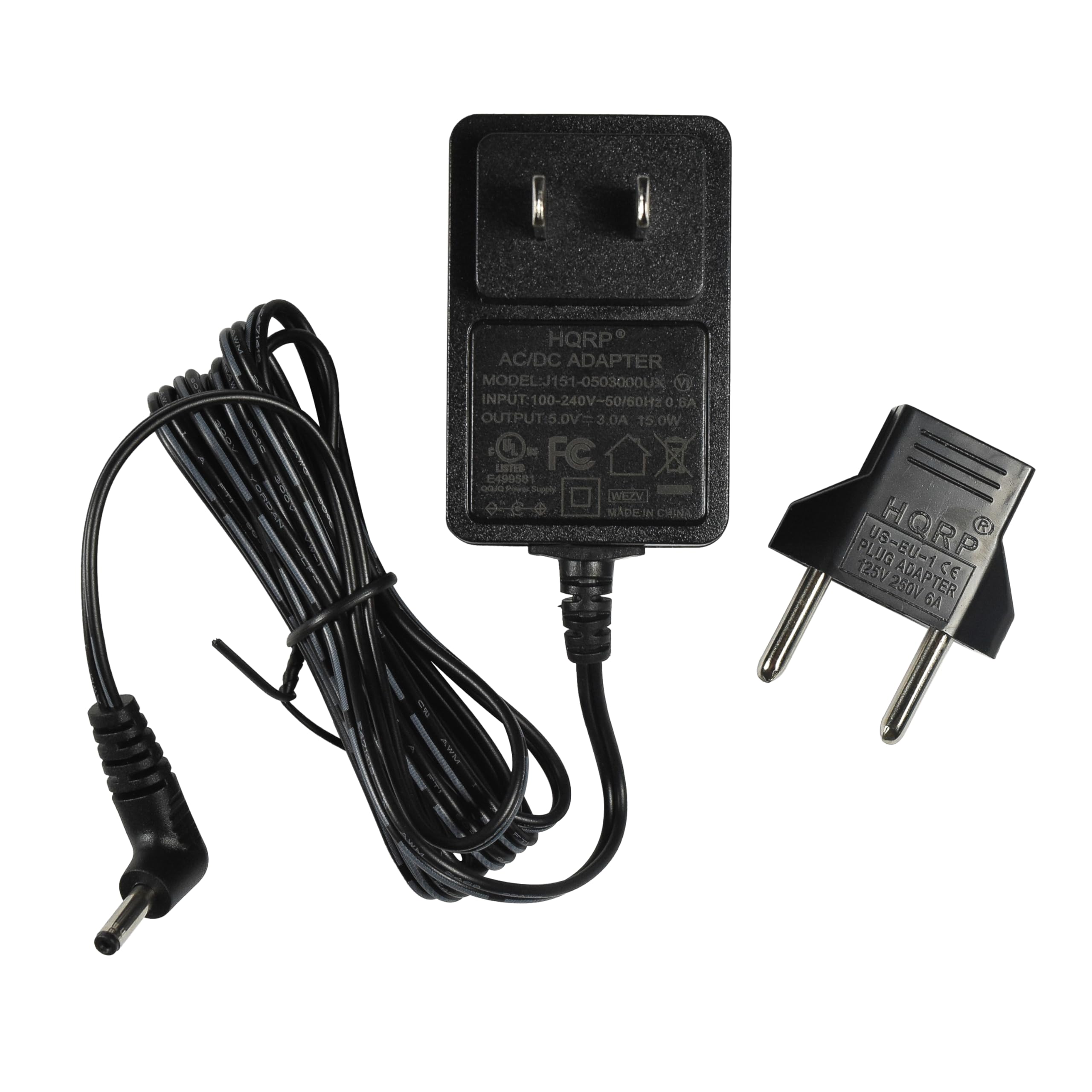 HQRP AC Adapter Compatible with PlayStation 3 Energizer Power & Play Charging System PDP Power Supply Cord Adaptor + Euro Plug Adapter