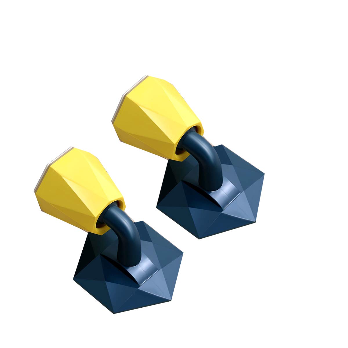 airtrot Silicone Door Stopper 2 Pack Sound Absorption Drill-Free Door Holder with Sticker for Bedroom Bathroom Kitchen Home Office (Blue-Yellow 2 Pack)