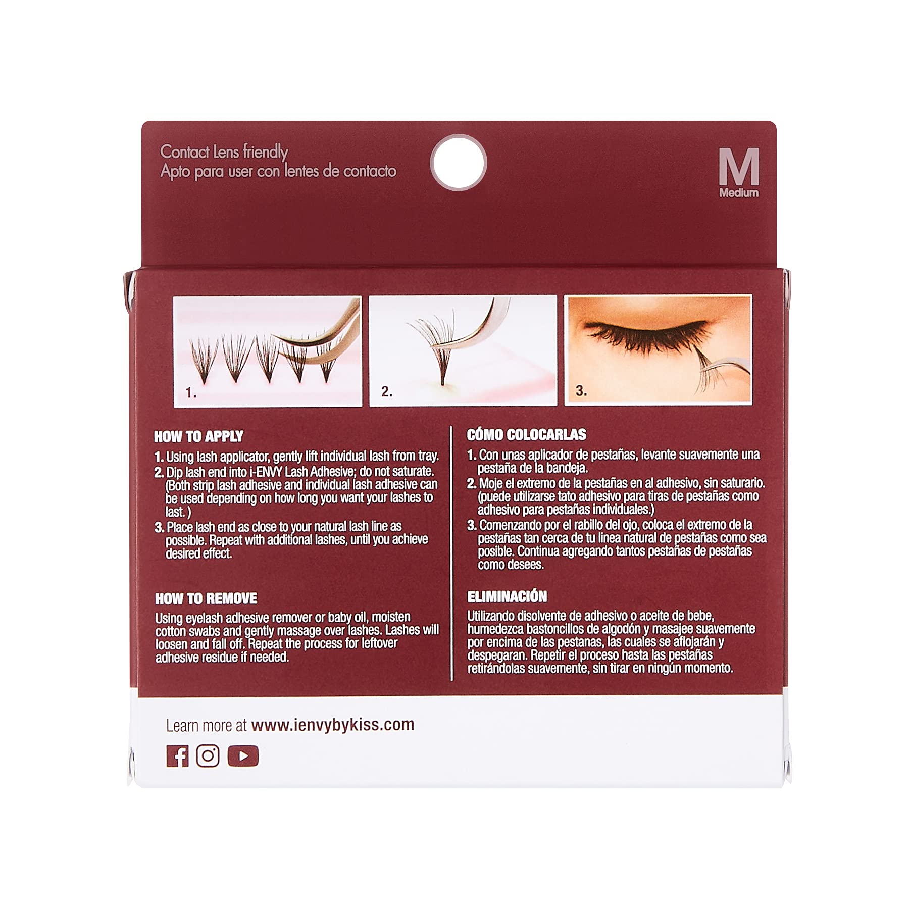 Kiss Envy Knot Free Medium 70 Lashes, Ultra Black