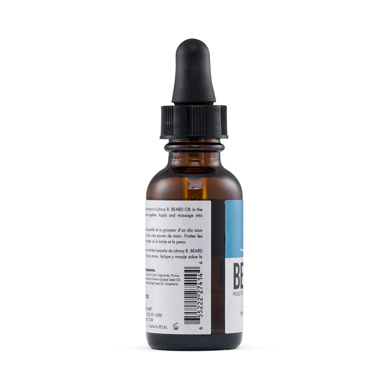 JOHNNY B. Beard Oil, Natural Ingredients, Softens and Moisturizes Facial Hair 1 oz.