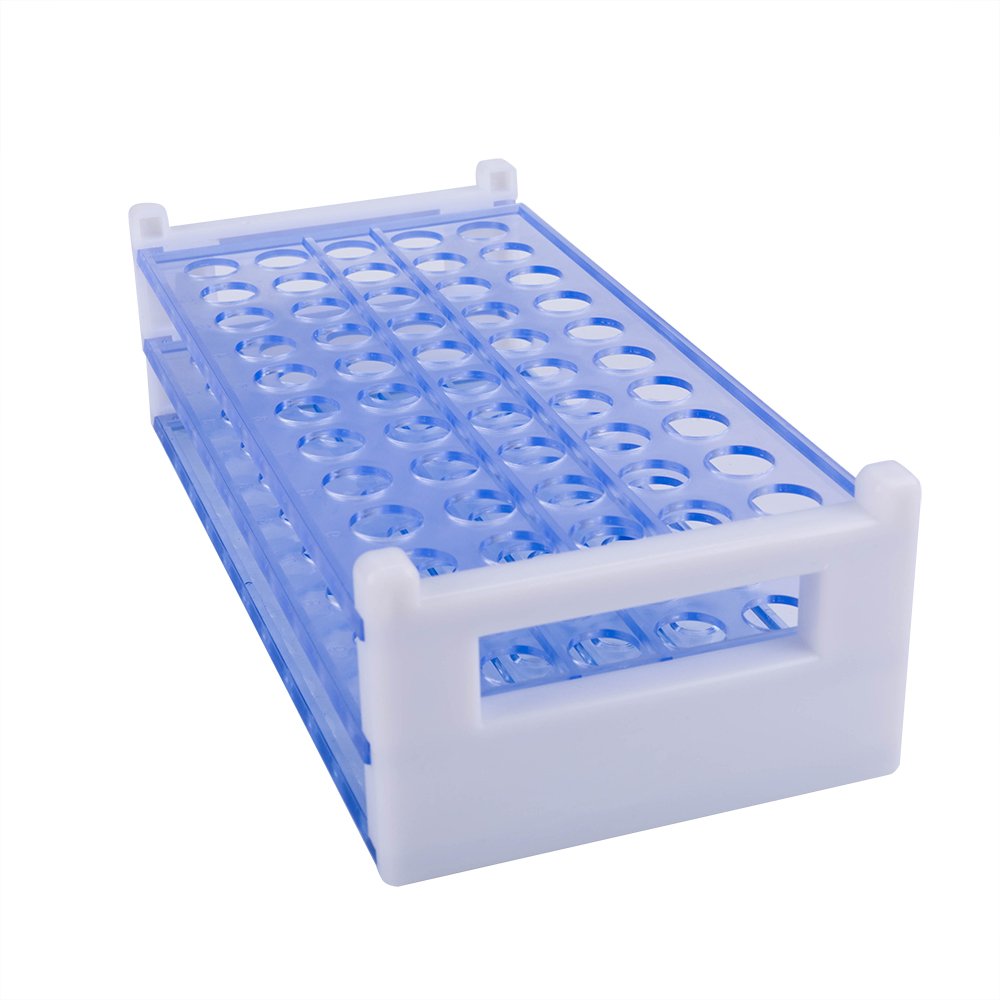 Bipee Scientific Detachable Test Tube Rack for Tubes of Dia.≤17mm, 50 Holes, PS Material (2pcs) (Tuberack-50x16)