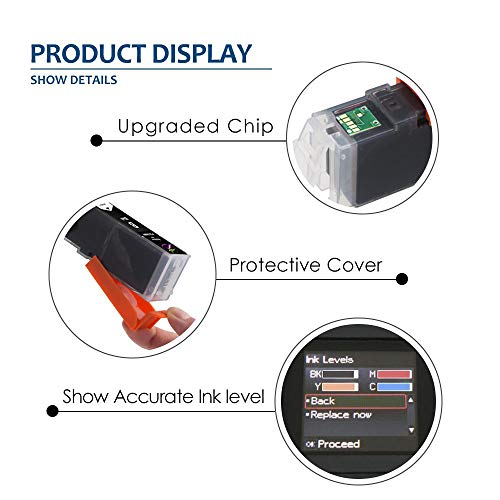 Tuobo PGI-220 CLI-221 Ink Cartridges Compatible with Canon 220XL for PIXMA IP3600 IP4600 IP4700 MX860 MX870 MP560 MP620 MP620B MP640 MP980 MP990 PMFP1 PMFP3 SFP1 Printer (30 PCS Without Grey)