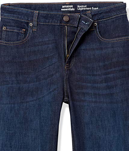 Amazon Essentials Women's Mid-Rise Slim Bootcut Jean, Dark Wash, 0 Short