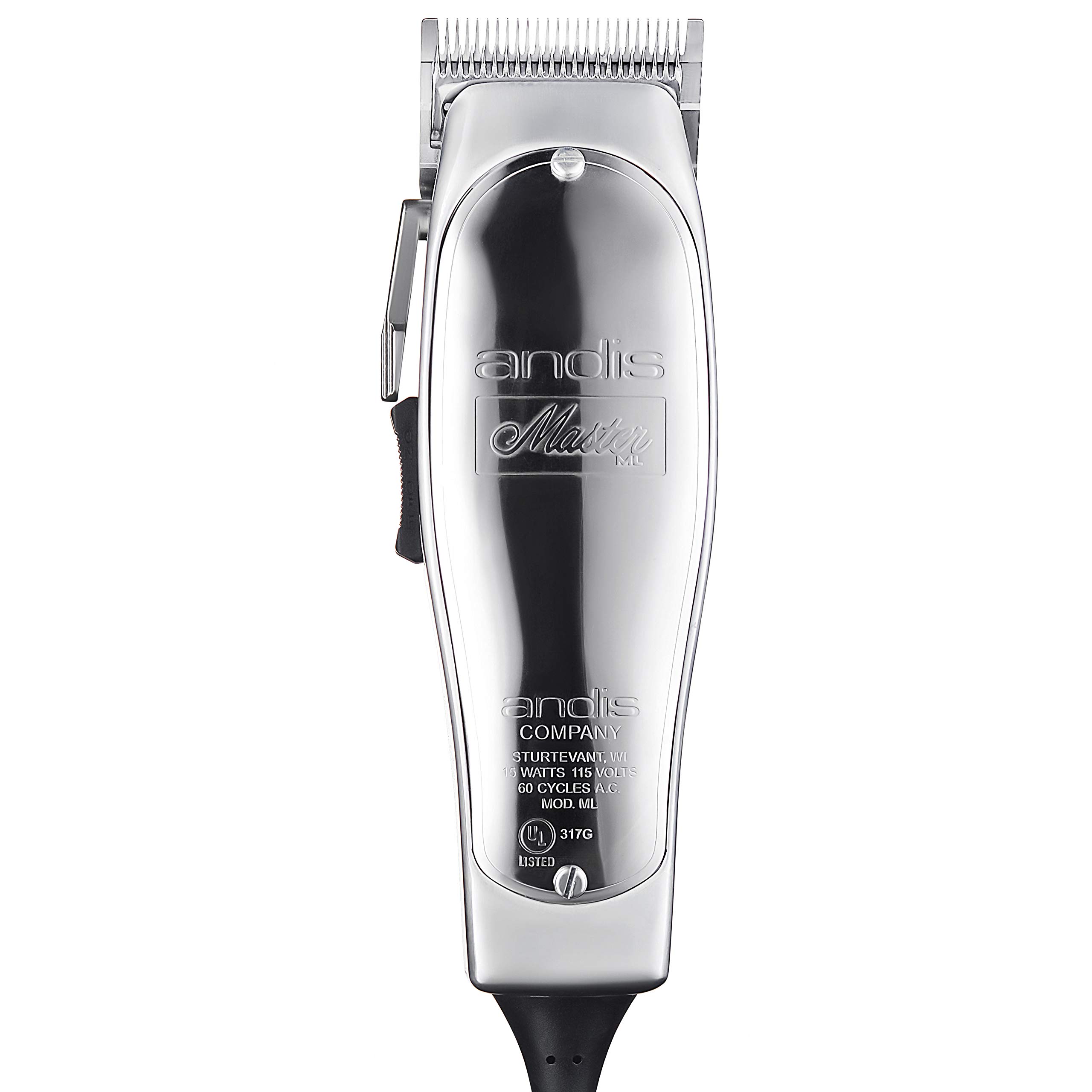 Andis Master Hair Adjustable Blade Clipper, Silver, Bundled with KEPSE Neck Duster