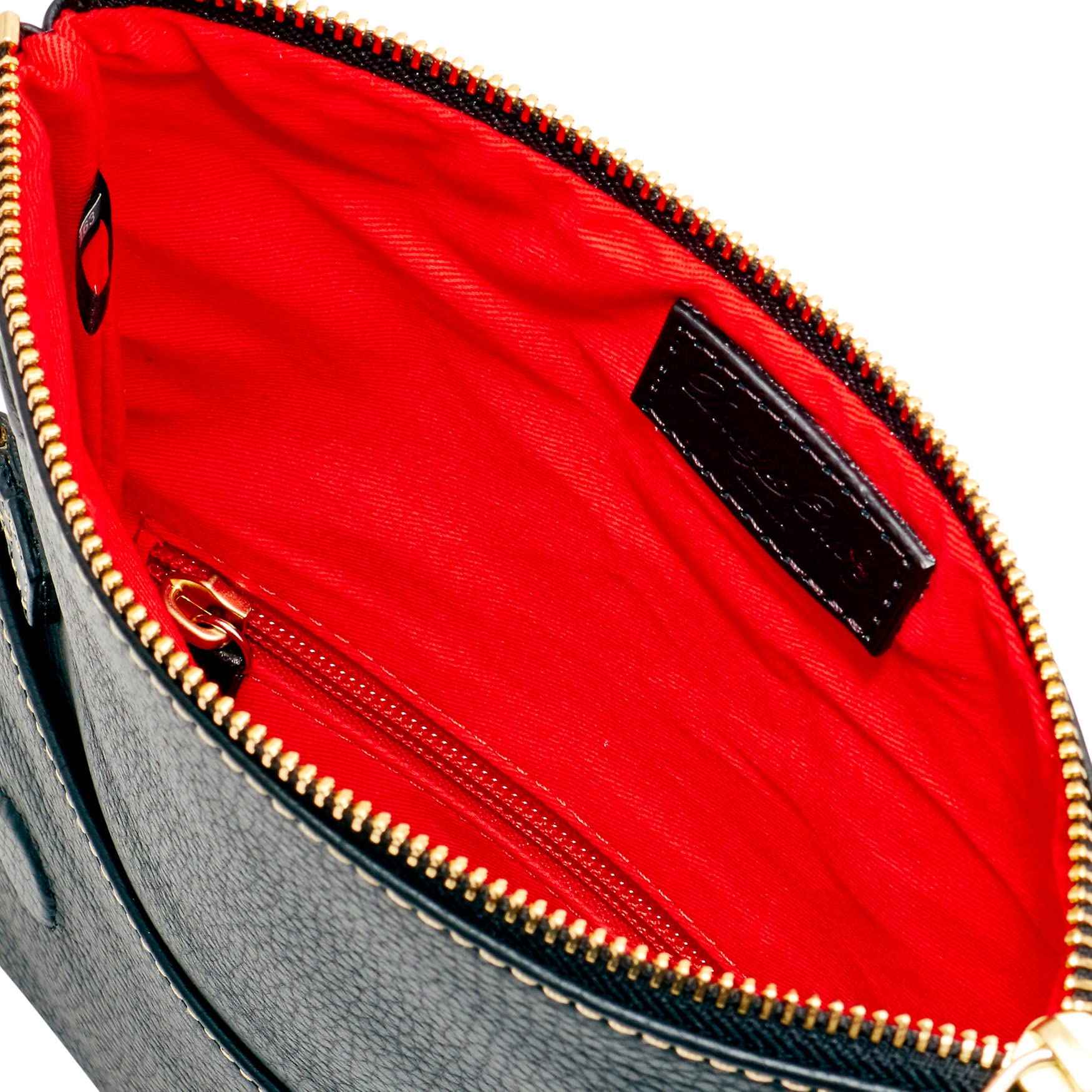Dooney & Bourke Handbag, Pebble Grain Foldover Zip Crossbody - Black