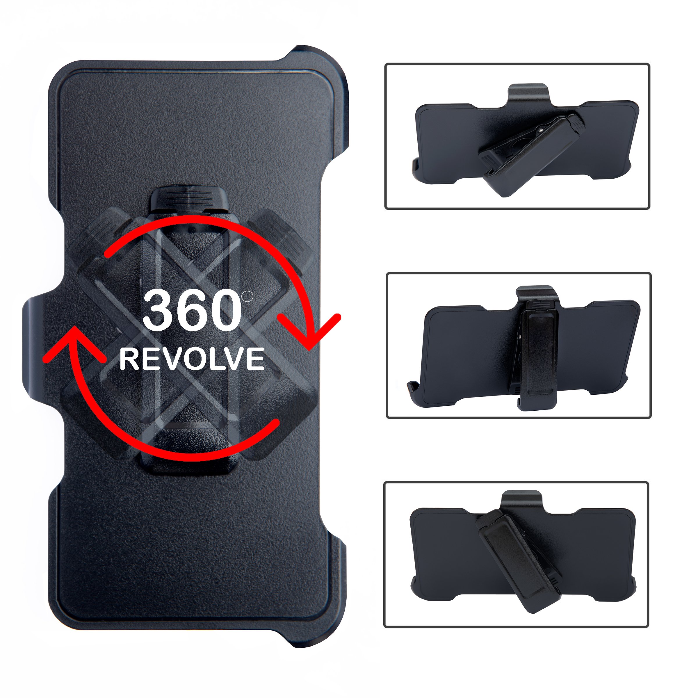AlphaCell Holster Belt Clip Replacement Compatible with OtterBox Defender Series Case for Apple iPhone SE 2020 (2nd gen), iPhone 8, iPhone 7, iPhone 6s, iPhone 6 (4.7" ONLY) - 2 Pack