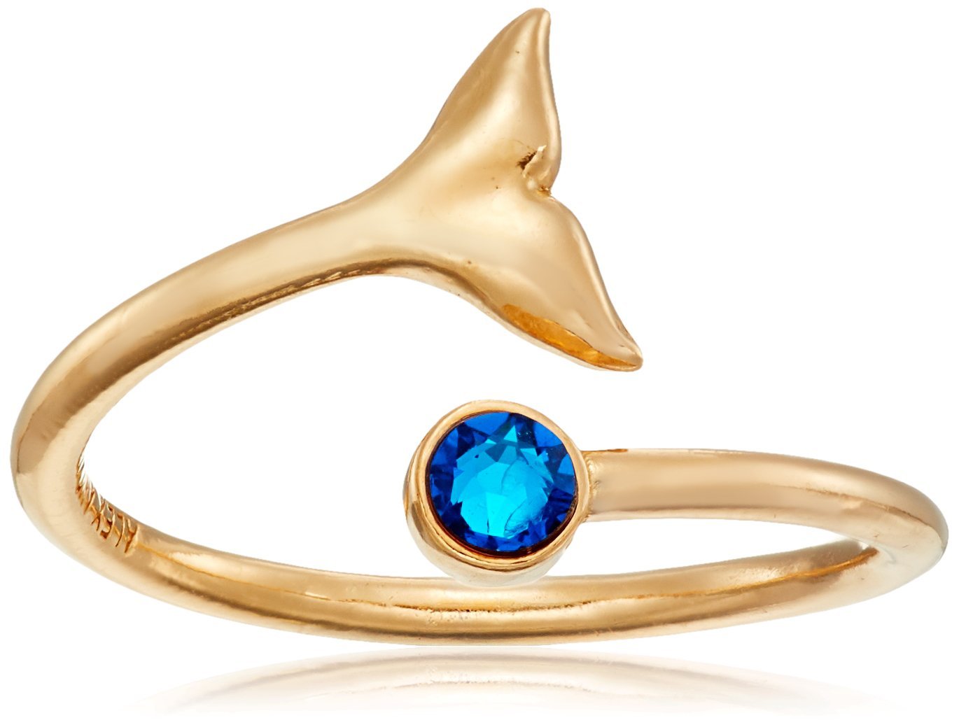 Alex and Ani Ring Wrap, Whale Tail, 14k Gold Plated Stackable Ring, Size 5-7