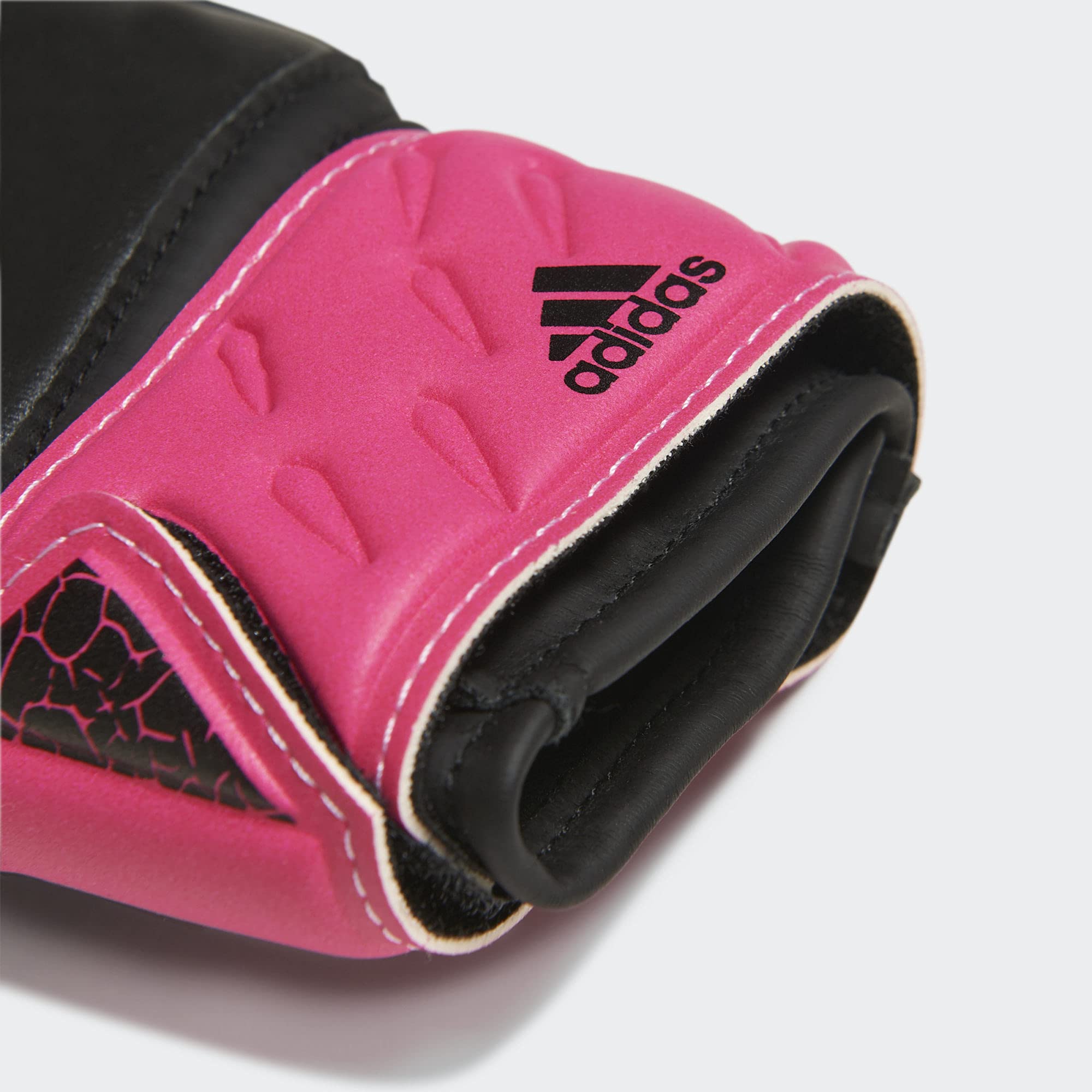 adidas Unisex-Youth Fingersave Predator Match Goalie Gloves, Shock Pink/Collegiate Purple/Black/White, 7