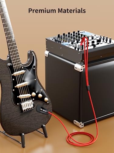 ANNNWZZD RCA to 1/4, TRS to RCA Cable Y Splitter Stereo Cable for Sound, Amplifier, Electric Guitar, Electronic Keyboard 6FT/2m