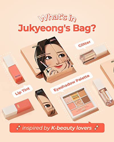 AMTS Webtoon True Beauty - 02 Some Sweet Glitter | Liquid Pink Gold Chunky Glitter Eyeshadow | Highlighter, K-Drama Korean Makeup, Highly Pigmented, Long Lasting Shimmer (Some Sweet)