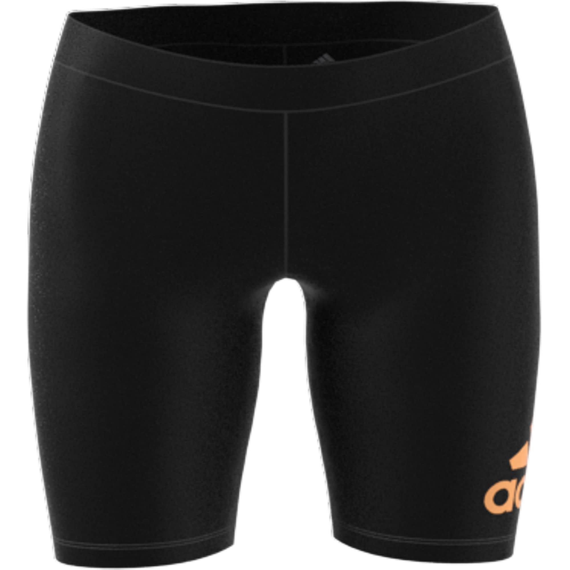 adidas Women's Gradient Logo Bike Shorts, Black, Medium