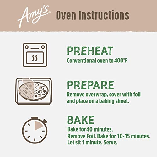 Amy's Frozen Meals, Country Cheddar Pasta Bowl, Made With Organic Pasta, Broccoli and Potatoes, Microwave Meals, 9.5 Oz