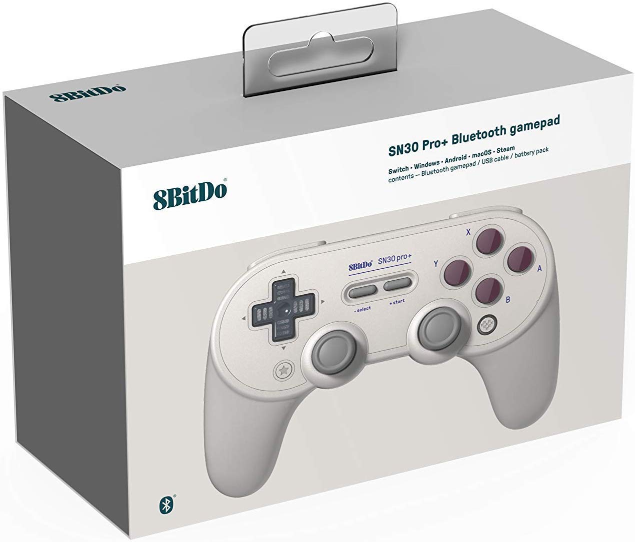 AKNES SN30Pro+ Wireless Controller for Switch/Switch OLED with a Keychain,Bluetooth Gamepads Ultimate Software,Game Wireless Controller for Steam,MacOS,PC,Android & Raspberry Pi (Grey)