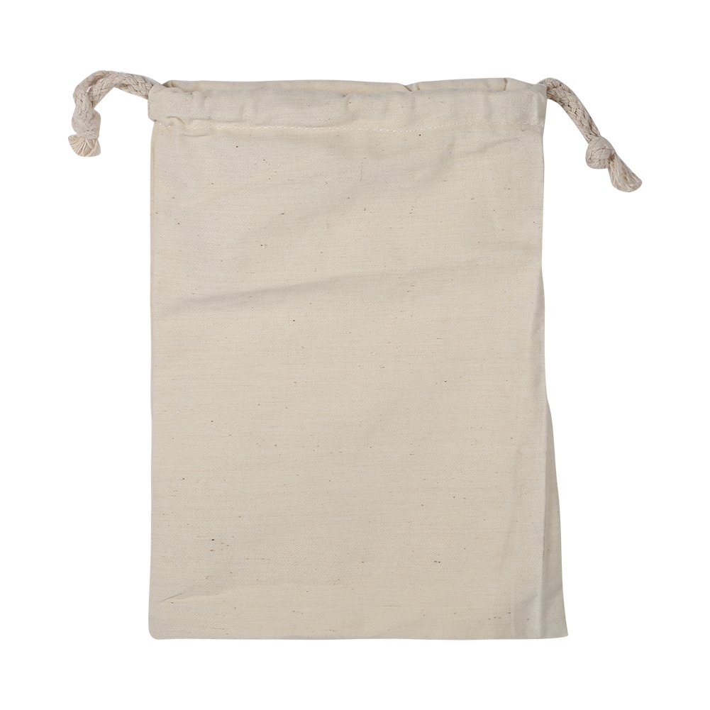 AMONIDA Stylish Design Travel Storage Bag, Cotton Stuff Bag, with Drawstring Laundry Sack Household Plain Cotton Bag, for Travel Home Use (15 * 20cm)