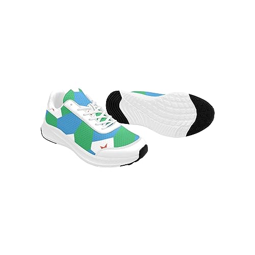 AFFAMA Djibouti Flag Mens Running Shoes Lightweight Fashion Sneaker White