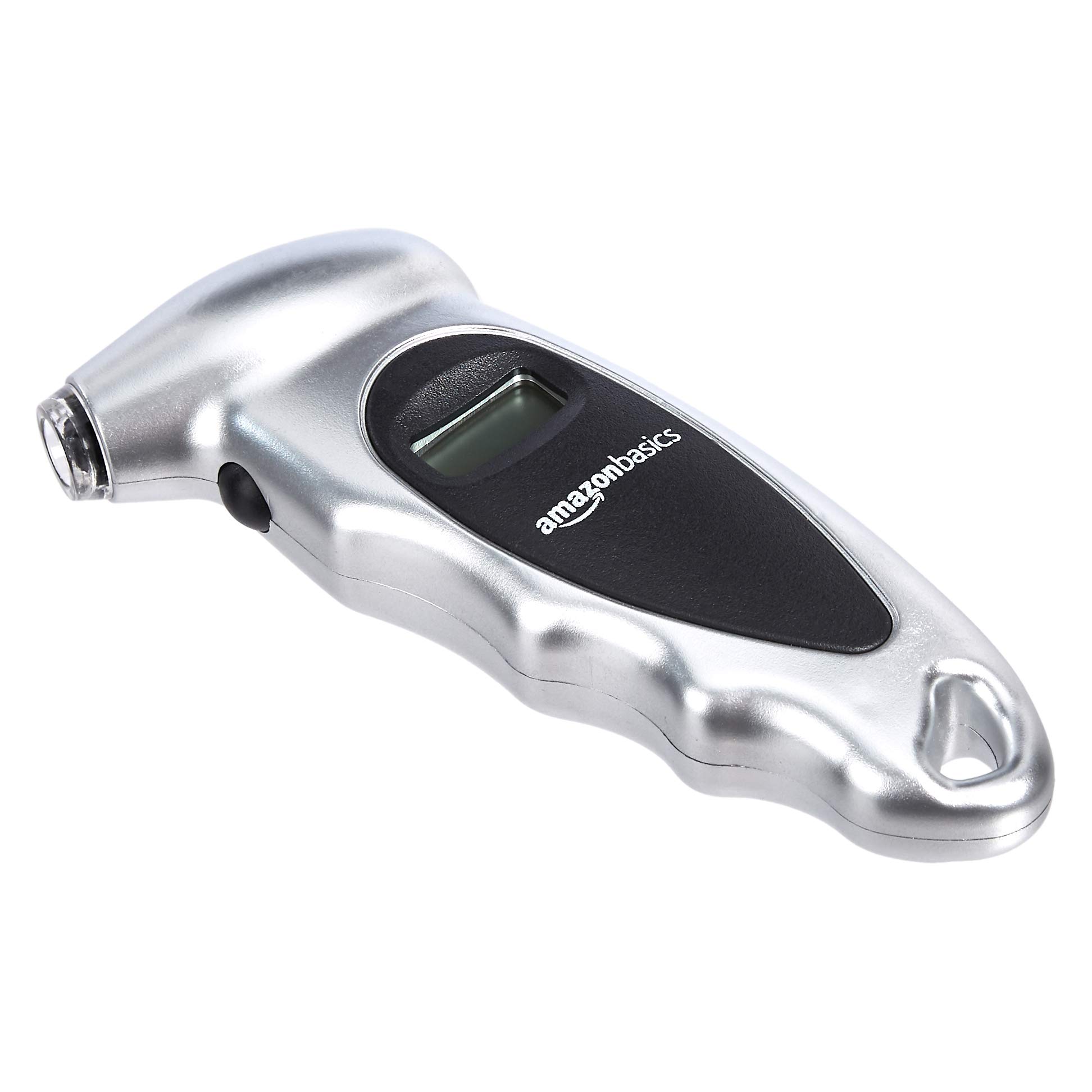 Amazon Basics Digital Tire Pressure Gauge - Silver, 3-Pack