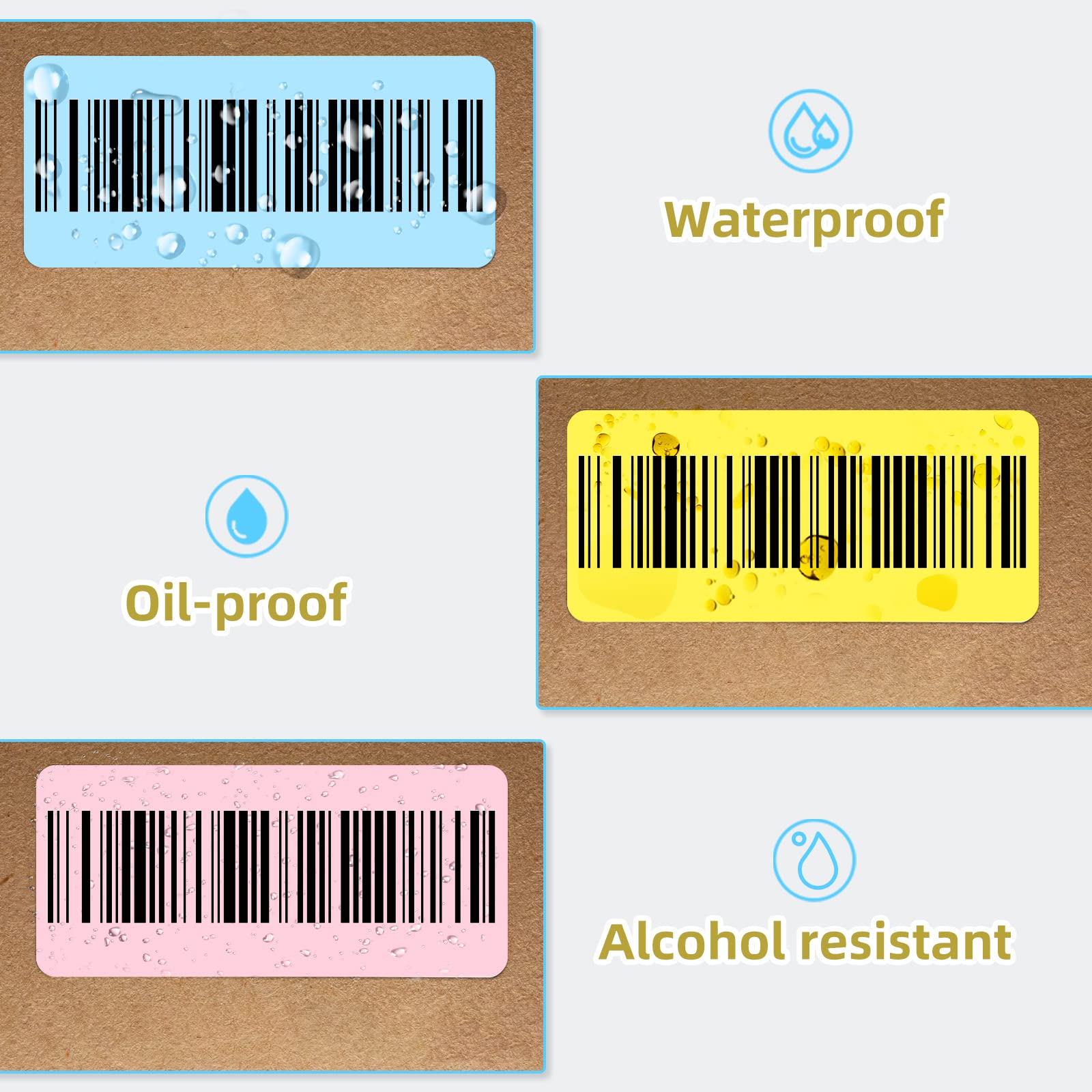 AKOLABEL 2.25x1.25 inch Direct Thermal Labels, Self-Adhesive Address Shipping Thermal Label Stickers, Barcode Labels BPA BPS Free Compatible with Zebra Rollo for UPC FBA Labels (4000 Labels/4 Rolls)